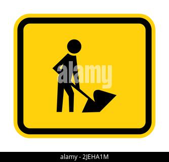 Men At Work Symbol Sign Isolate on White Background,Vector Illustration ...