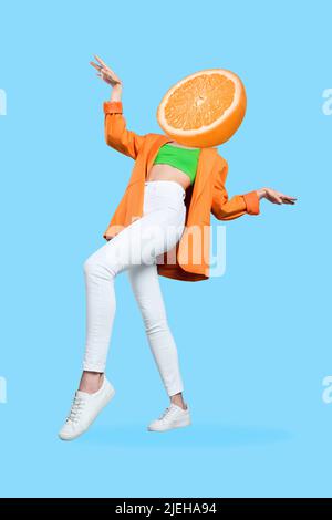 Exclusive minimal magazine sketch image of purposeful lady rising ...