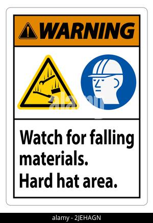 Warning Sign, Falling Materials Symbol Stock Vector Image & Art - Alamy