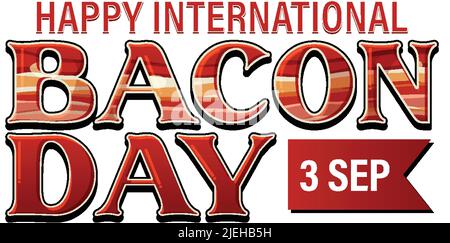 International bacon day logo banner illustration Stock Vector Image ...