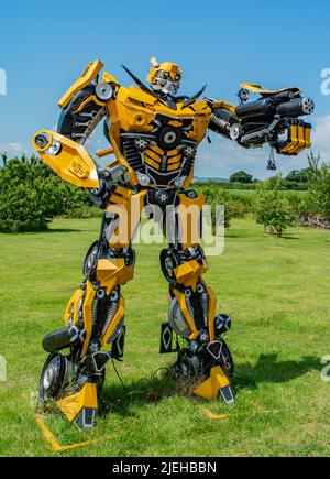 Metal sculptures that are based at the British Iron Works in Oswestry ...