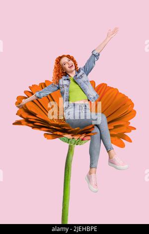 Collage 3d image of pinup pop retro sketch of happy couple chatting ...