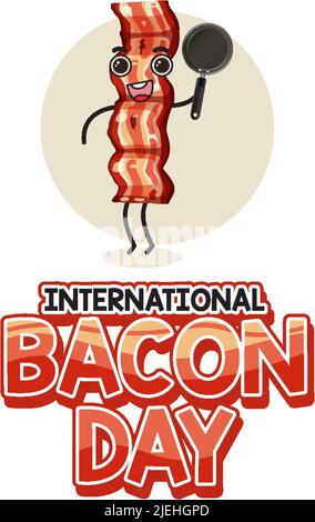 International bacon day poster design illustration Stock Vector Image ...