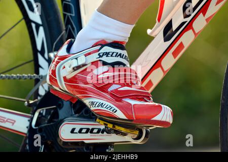 Detail Radrennschuhe, professionelles Rennrad, Waiblingen, Baden ...