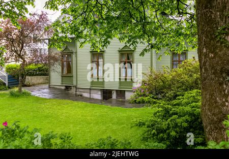 Norwegian timber built house, Haugesund, Norway Stock Photo - Alamy