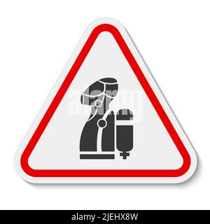 Wear SCBA (Self Contained Breathing Apparatus) Symbol Isolate On White ...