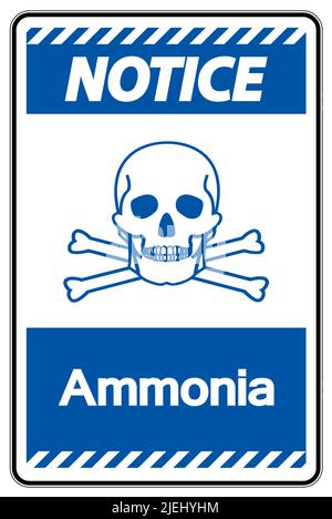 Notice Ammonia Symbol Sign On White Background Stock Vector Image & Art ...