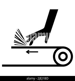 Hand Abrasion Belt Drive Symbol Sign Isolate on White Background,Vector ...