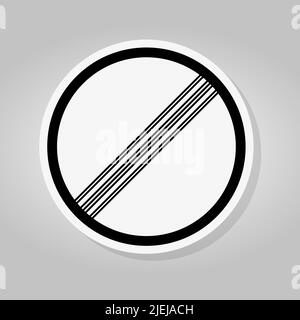 Symbol end of restriction Sign Isolate On White Background,Vector ...