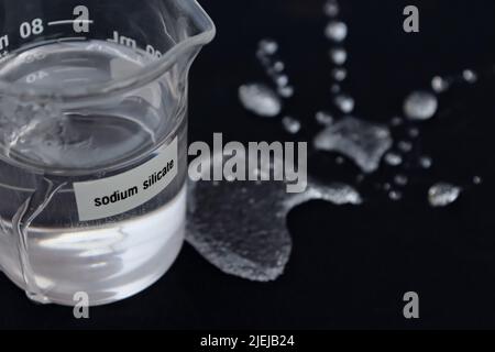 sodium silicate liquid and sticky Stock Photo - Alamy