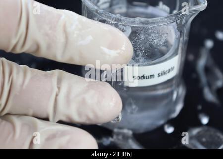 sodium silicate liquid and sticky Stock Photo - Alamy