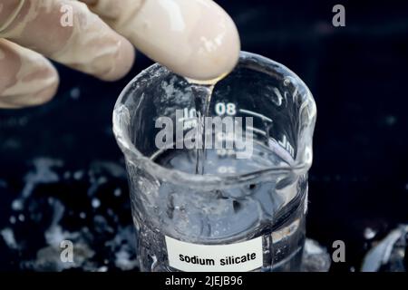 sodium silicate liquid and sticky Stock Photo - Alamy