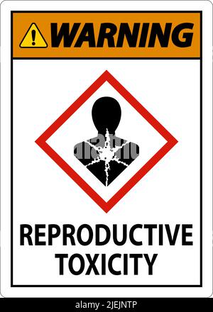 Warning Reproductive Toxicity GHS Sign On White Background Stock Vector ...