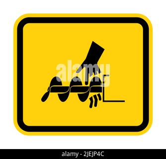 Cutting of Fingers Or Hand Auger Symbol Sign Isolate On White ...