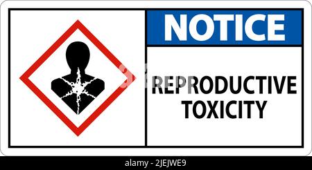 Notice Reproductive Toxicity GHS Sign On White Background Stock Vector ...