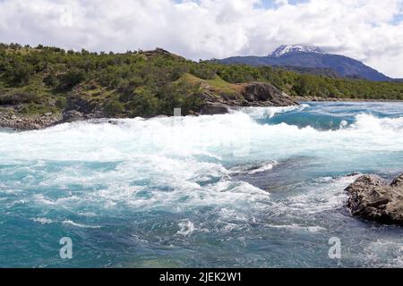 The Confluence of Baker River and Nef River, Patagonia, Chile. Baker ...