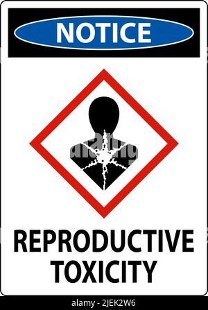Notice Reproductive Toxicity GHS Sign On White Background Stock Vector ...
