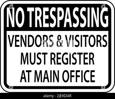 All visitors must register at office notice sign. Warehouse safety ...