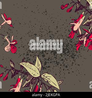 Attractively arranged border bunch of flowers on white bacground with ...