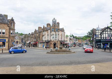 the roundabout at Crown Square,Matlock,Derbyshire,Britain Stock Photo ...
