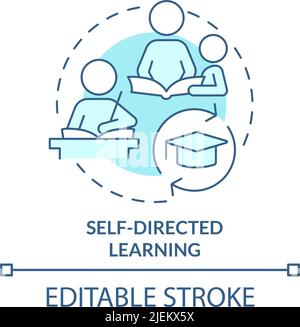 Self directed learning turquoise concept icon Stock Vector Image & Art ...