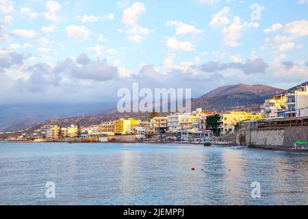 Harbor in Limenas Chersonisou, Crete island, Greece - Landscape Stock ...