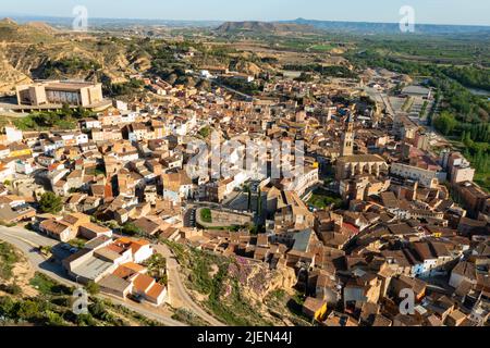 Aerial townscape of Fraga, Aragon, Spain Stock Photo - Alamy