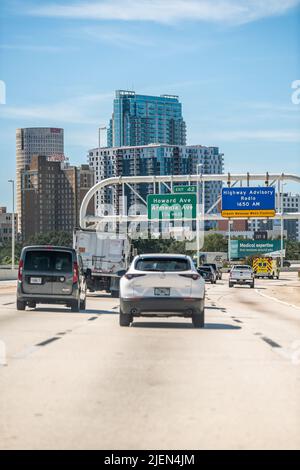 Tampa, USA - October 4, 2021: Road street interstate highway i75 in ...