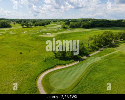 Aerial photograph of the American Family Golf Tournament, University ...