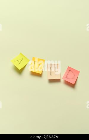 ADHD written on sticky notes Stock Photo - Alamy