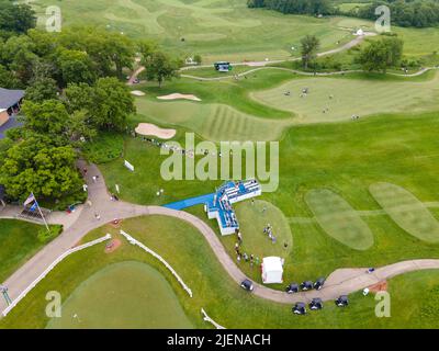 Aerial photograph of the American Family Golf Tournament, University ...