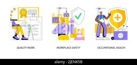 Working environment concept, Quality work, workplace safety ...