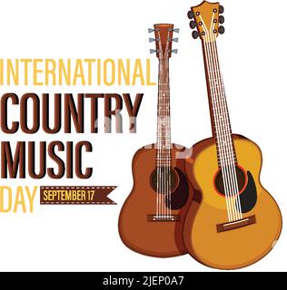 International Country Music Day Banner illustration Stock Vector Image ...
