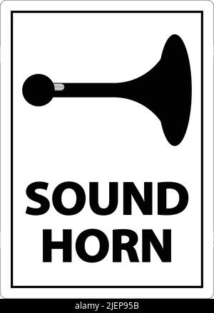 2-Way Sound Horn Sign On White Background Stock Vector Image & Art - Alamy