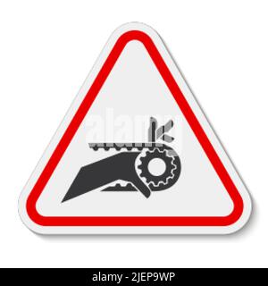 Hand Entanglement Notched Belt Drive Symbol Sign Isolate on White ...