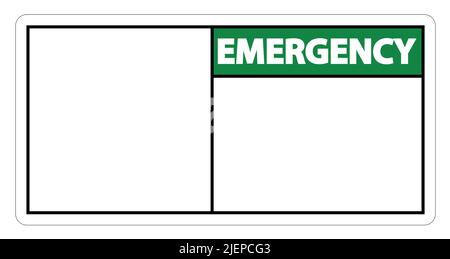 symbol Emergency sign label on white background,vector illustration ...