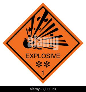 Warning Explosive Symbol Sign Isolate On White Background,Vector ...