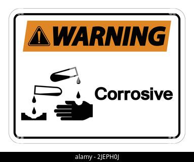 Warning Corrosive Symbol Sign Isolate On White Background,Vector Illustration Stock Vector Image ...