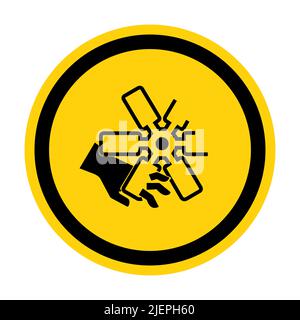Cutting of Fingers Or Hand Engine Fan Symbol Sign Isolate on White ...