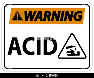 Label Acid Warning Sign On White Background Stock Vector Image & Art ...