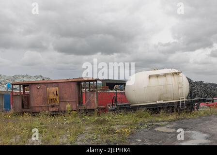 Moyasta Junction, Clare, Ireland. 27th June, 2022. Rolling stock ...
