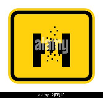 Danger Of Molten Metal Symbol Sign Isolate On White Background,Vector ...