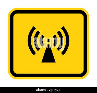 Beware Non-Ionizing Radiation Symbol sign Isolate On White Background ...