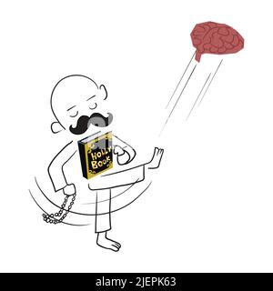 vector illustration of a brainless man Stock Vector Image & Art - Alamy