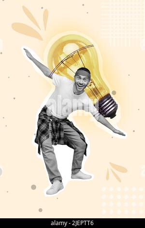 Picture image sketch of funky man jumping diving sweet glazed donut ...