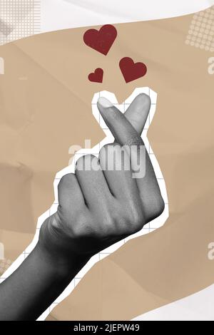 Collage 3d image of pinup pop retro sketch of funny funky lady guy ...