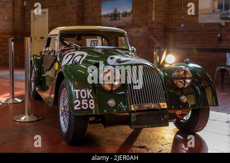 1958 Morgan Plus 4 ‘TOK 258’ Winner at Le Mans 1962, on display at the ...