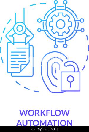 Workflow automation blue gradient concept icon Stock Vector Image & Art ...