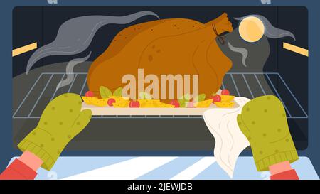 roast electric grill cartoon vector illustration Stock Vector Image ...