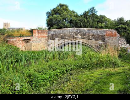 Wiveton, Norfolk, Medieval Bridge, River Glaven old English stone ...